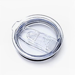 EYAKEG 20oz Tumbler Replacement Lids 1 Pack,3in Cup Mouth Compatible with YETI Rambler and More Tumbler Cups，Spill Proof Splash Resistant Silicone Sliding Covers., transparent