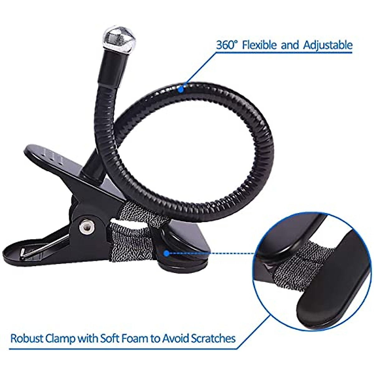 Suremita Security Convex Mirror with Adjustable Clip for Personal Safety, Open Office Environment, Dressing Room and Cubicle Computer Desk Rear View or Anywhere (6.69" x 2.95", Rectangle)