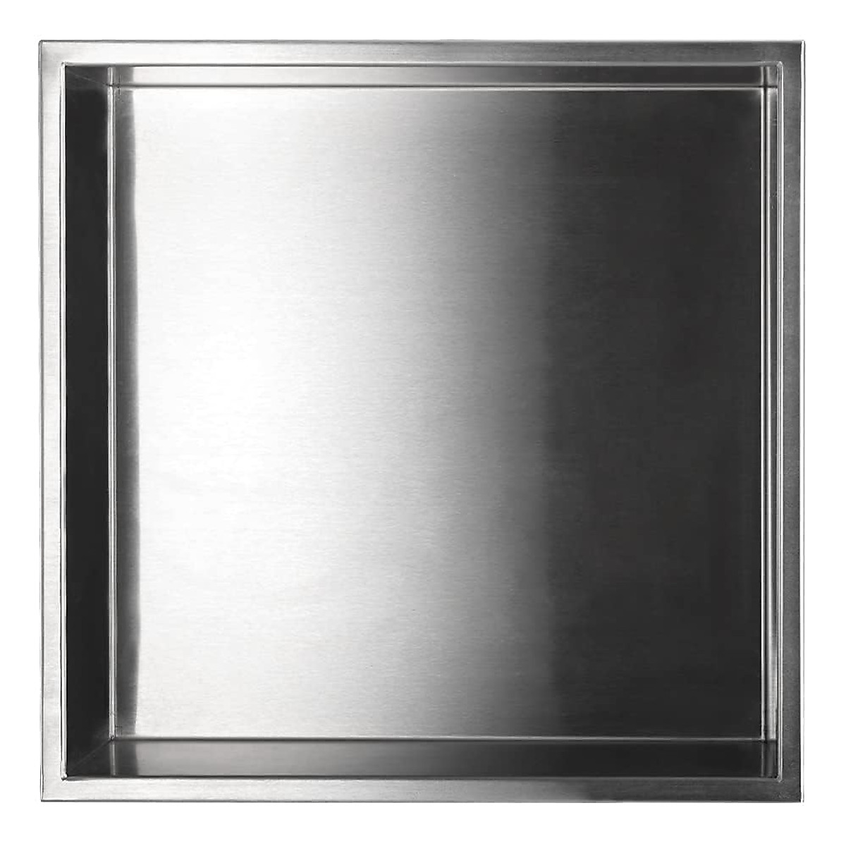 Supllueer Shower Niche Stainless Steel Storage Rack 12" x 12", Schluter Niche, Nickel Wall-Inserted Niche Recessed, Recessed Shower Shelf Modern and Elegant Soap Niche for Bathroom