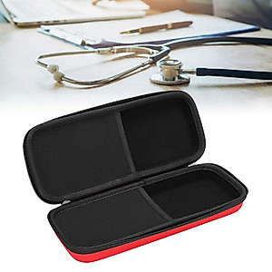 Stethoscope Carrying Case, Stethescopencase Case, Stethescopencase Holder, Portable Household Stethoscope Storage Box Organizer Case Storage Bag Container(Red)