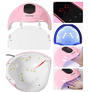 Acrylic Nail Art Kit-Nail Art Manicure Set Acrylic Powder Brush Glitter File French Tips U V Lamp Nail Art Decoration Tools Nail Drill kit for beginners with everything at home