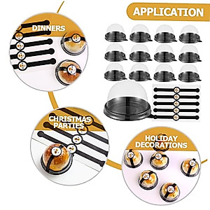 Abaodam 250 Sets Egg Yolk Crisp Packaging Box Egg-yolk Puff Container Mini Cupcake Container Cheesecake Pan Mini Plastic Containers Multi-function Bakery Case Dessert Box Paper Mousse