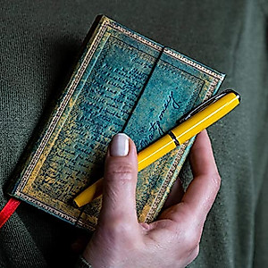 ZenZoi Yellow Fountain Pen Fine Nib - Luxury Pen For Women Men W/Schmidt Quality Tip. Refillable Smooth Writing Pen For Journaling, Drawing. Stylish High End Gift Box W/Ink Converter & Ink Cartridge