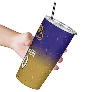 Custom Car Tumbler,Tumblers Stainless Steel 20.8oz,Personalized Football Cup,Sports Travel Coffee Mug,Customized Presents Gifts for Mother's Day Friends Fan Players Coach Lovers,Custom Number and Name