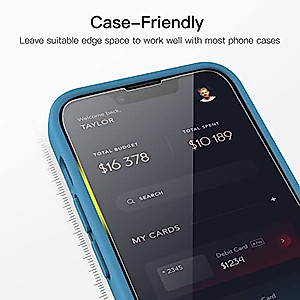 JETech Full Coverage Screen Protector for iPhone 13 mini 5.4-Inch, 9H Tempered Glass Film Case-Friendly, HD Clear, 3-Pack