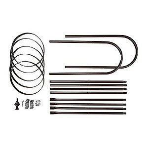 Plow & Hearth Metal Garden Obelisk | Indoor/Outdoor | Powder-Coated Steel | Trellis for Climbing | Floral Pattern | 11" Dia. x 8'H | Bronze