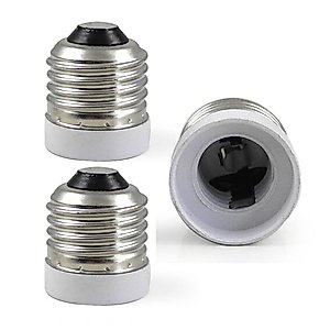 TWDRTDD FINELED 3PACK E26 E27 to E17 Socket Adapter,Medium Screw to Intermediate base E17 Light Bulb Socket Adapter Converter Reducer (3PACK)