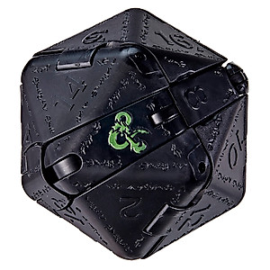 DUNGEONS & DRAGONS Honor Among Thieves D&D Dicelings Black Dragon Rakor Collectible D&D Monster Dice Converting Giant d20 Action Figures Role Playing Dice (F5212)