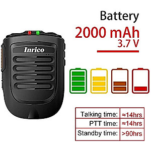 KJD Inrico B01 Wireless Handheld Microphone Bluetooth Version 4.2 PTT for W7 N60 W2PLUS Android Mobile Radio Phone Work with Zello Real PTT NOT Support iOS System 1111