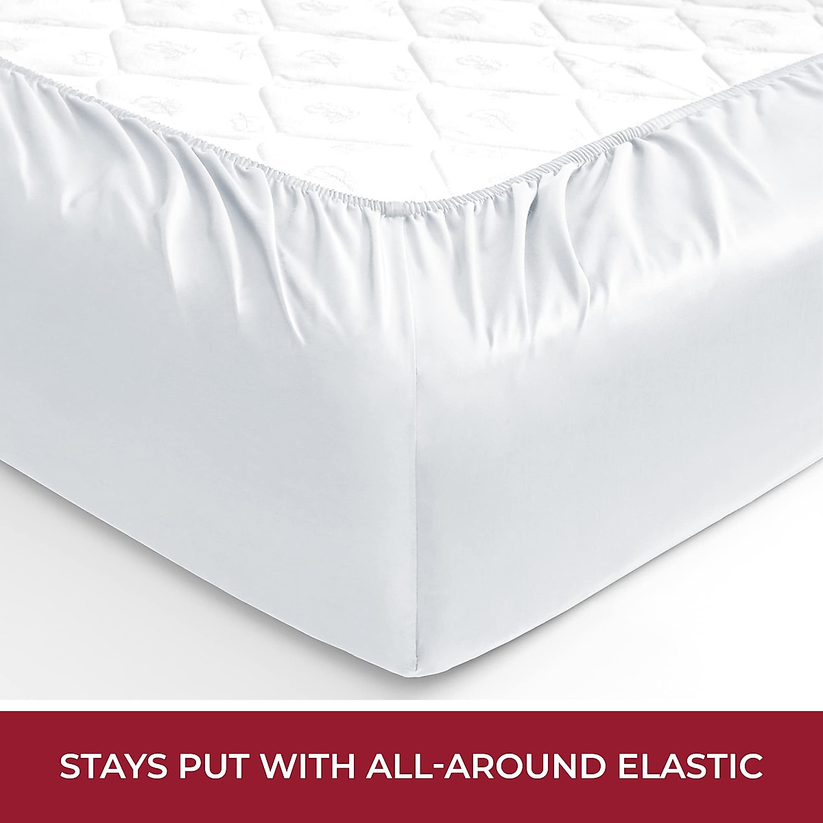 Mellanni Waterproof Mattress Pad - 21" Deep Pocket - Highly Absorbent, 100% Waterproof Mattress Protector Full Size - Soft & Waterproof Mattress Cover - Breathable Mattress Pad (Full, 21" Deep)