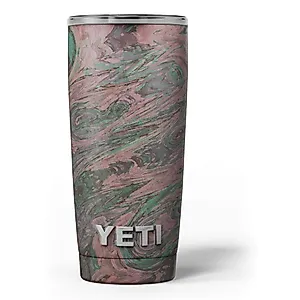 Design Skinz Green Slate Marble Surface V46 - Skin Decal Vinyl Wrap Kit Compatible with The Yeti Rambler Cooler Tumbler Cups