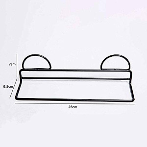 N/A Paste Wrought Iron Shoe Rack Bathroom Slippers Shelf Home Living Room Creative Shoe Hook Suction Wall-Mounted Shoe Rack
