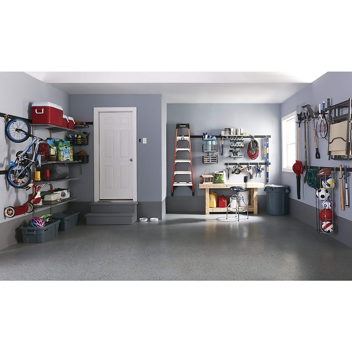 Rubbermaid FastTrack Ladder Hook, Garage Organization Wall Hanger, Ladder Hanger, Wall Mount and Heavy Duty Tool Hanger,Black