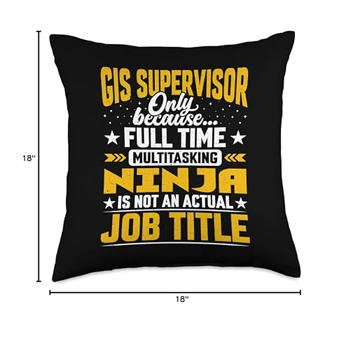 GIS Supervisor Job Title - Funny GIS Manager Director Throw Pillow