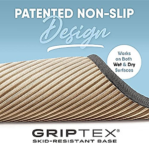 MICRODRY Quick Dry Memory Foam Luxury Framed Bath Mat Rug (Dark Grey, 2-Piece Set)