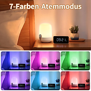 Benbilry Night Light for Kids, [Breathing RGB Changing Modes & Adjustable Brightness] Portable Rechargeable Touch Control Baby Night Lamp for Kid Bedroom, Cute Nursery Christmas Birthday Gift