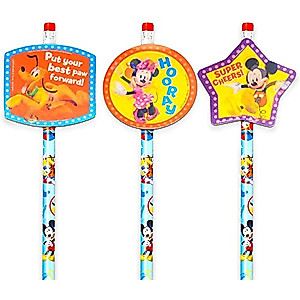 Disney Mickey Mouse Pen Set ~ Bundle Includes Three Mickey Gel Pens, Bookmark, and Stickers (Mickey Mouse Office Supplies)