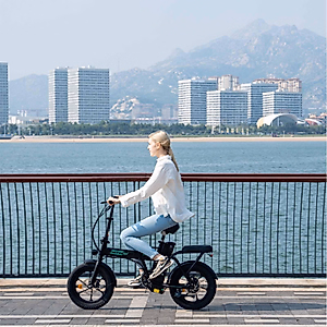 HITWAY Electric Bike for Adults, E Bike with 36V/12Ah Removable Battery 16"×3.0 Fat Tire Folding Electric Bicycle with 500W Motor 20MPH/20-45Miles Mountain E Bike for Men Women, IP54, UL2849 Certified