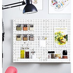 8 Pack Pegboard, Peg Boards, Peg Boards for Walls, Pegboard Wall Organizer, Small Pegboard 10" x 10", Pegboard Plastic Panels for Craft Room, Organizer, Storage, Workbench, Study Room