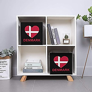 Love Denmark Collapsible Storage Bins Basics Folding Fabric Storage Cubes Organizer Boxes with Handles