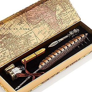 Antique Feather Copper Pen Stem Metal Nibbed Pen Writing Quill LL-14