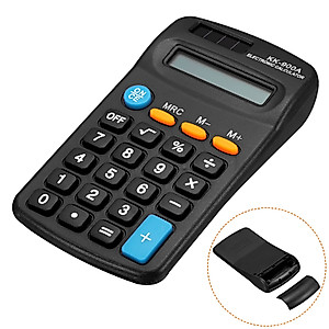 PATIKIL Basic Calculator, 8 Digit LCD Display Calculator 4 Function Small Desktop Calculator Battery Powered Handheld Calculator for Home Office, Black