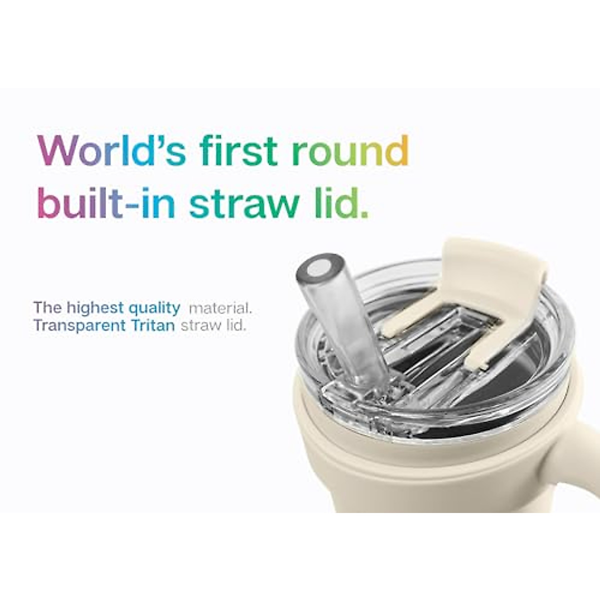 Four Leaf TrustyMate – 100% Leak Proof 40 Oz Tumbler with Handle and Built-In Straw Lid – Insulated Leak Proof Stainless Steel Tumbler