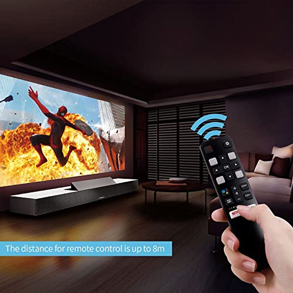 Anloti RC802V Voice Remote Control Rplacement Compatible with All TCL Android 4K UHD Smart TV