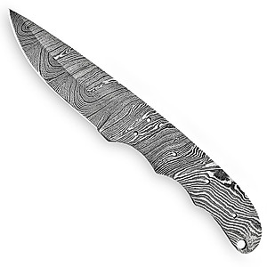 ColdLand 8.50" Hand Forged Damascus Steel Blank Blade for Knife Making Supplies - Handmade Knife Blanks Full Tang Steel Blade - knife blade for DIY Knives Making Blades SB107