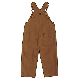 Carhartt Baby-boys Infant Washed Duck Bib Overall, Brown, 18 Mo.