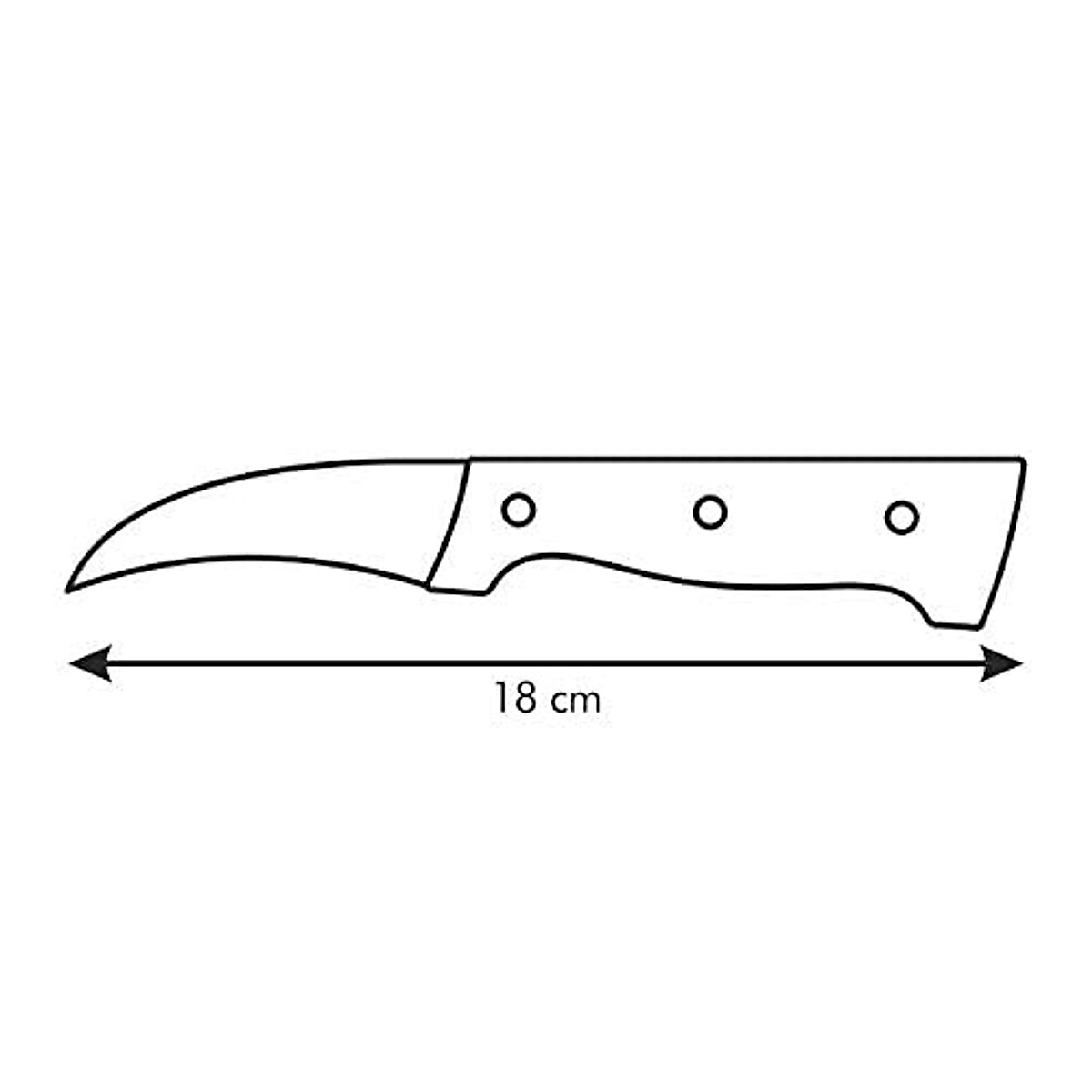 Tescoma Curved Knife cm 7 Home Profi, Assorted, 23.9 x 6.4 x 1.7 cm