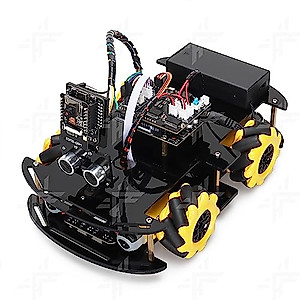 DIGISHUO UNO R3 Project Smart Robot Car Kit with UNO R3,Mecanum wheel | Camera transmission image function | WIFI control function etc. Intelligent and Educational Toy Robotic Kit for Arduino Learner