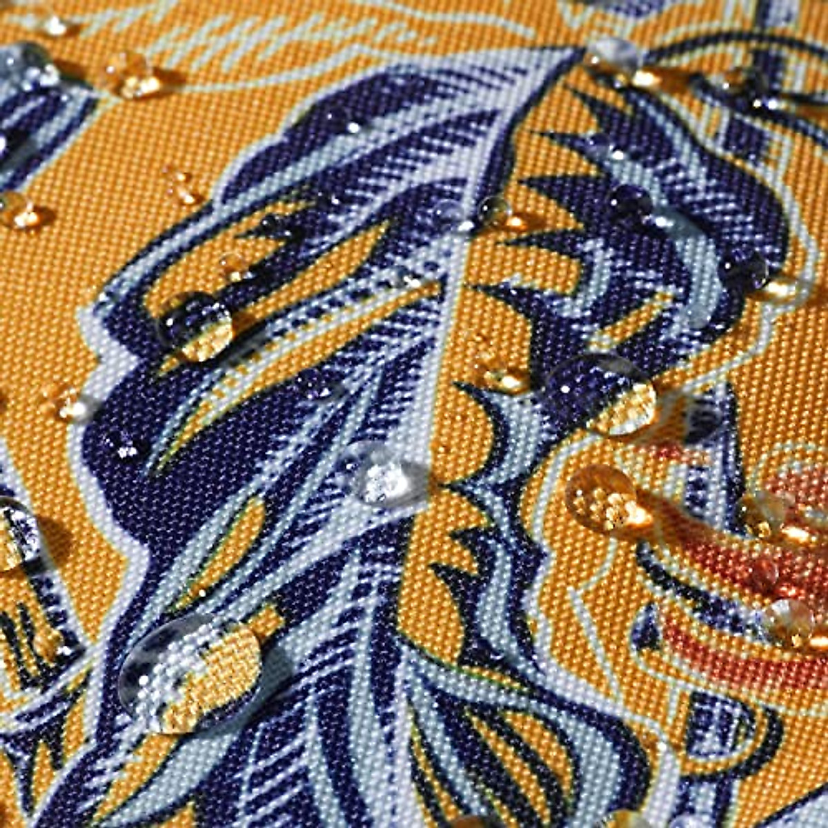 Vera Bradley by Classic Accessories Water-Resistant Patio Chair Cushions, 19 x 19 x 5 Inch, 2 Pack, Rain Forest Toile Gold, Chair Seat Cushions