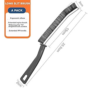 Qifuwanjingfeng 4 PCS Crevice Brush, Cleaning Brush,Crevice Cleaning Brush, Hard Bristle Crevice Cleaning Brush,Narrow Cleaning Brush Suitable for Cleaning Gaps and Around Fixtures