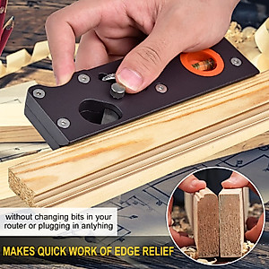 Chamfer Plane-Woodworking Edge Corner Plane with Auxiliary Locator, Hand Plane Suitable for Quick Edge Trimming of Wood (W/4cuters)