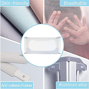 Letmudla Bed Rail for Toddlers, 74.8'' Easy to Assemble Toddler Bed Rail Sturdy Bed Rail, Height Adjustable Toddler Bed Rails No Gap, Bed Guard for Twin Double Full Size Queen & King Bed (Pack of 1)