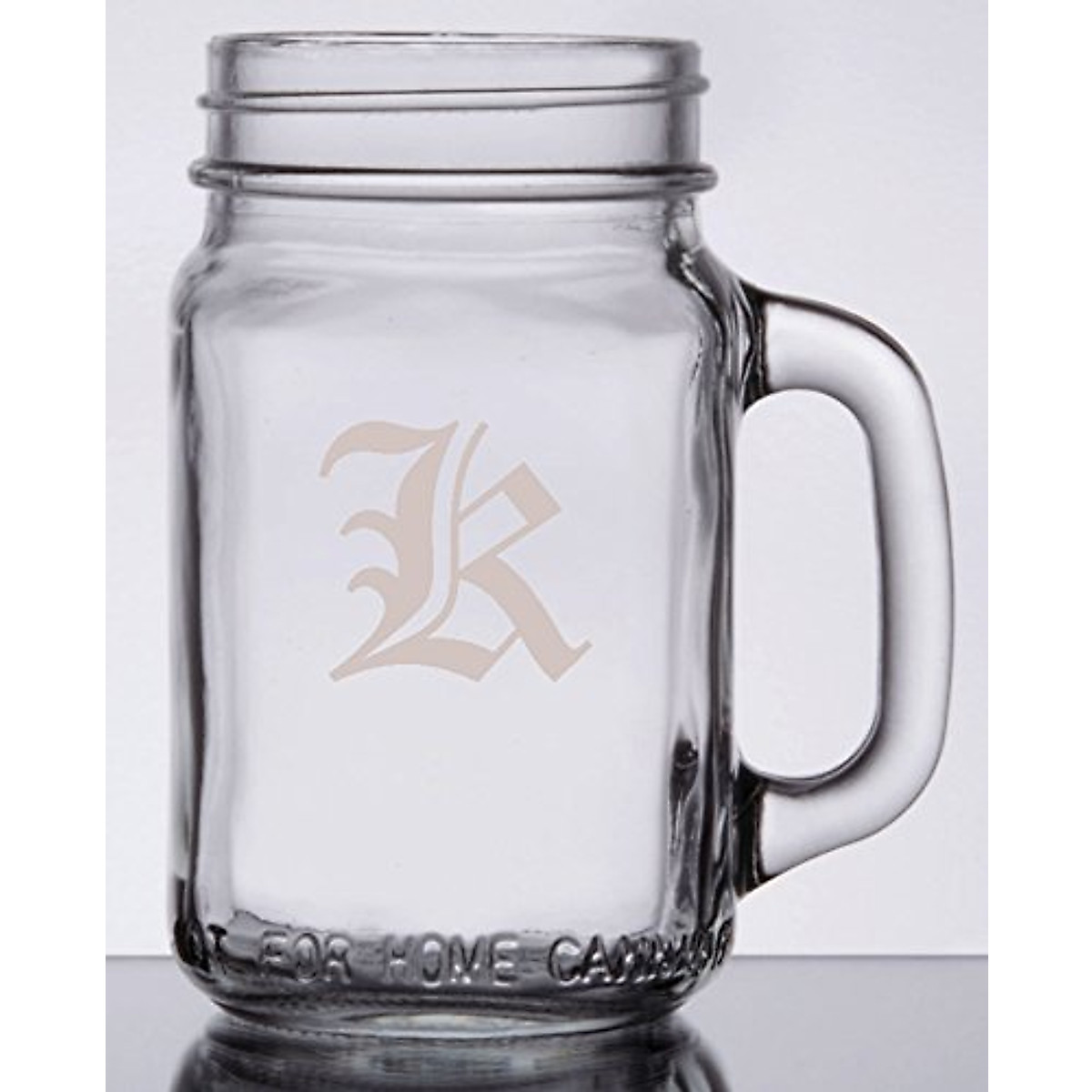 Personalized Drinking Jar with Handle - 16oz