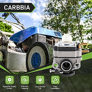 Carbbia 753-06258 Carburetor for Craftsman MTD 316.794011 Blower for Homelite UT33650 UT33650B for Cub Cadet CC148 Tiller for Ryobi RBC430SBSB Brush Cutter