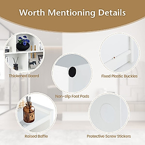 Tangkula 8-Cube Bookcase, Wood 3 Tier Open Storage Bookshelf, Modern Multipurpose Display Cabinet for Living Room, Study, Reading Nook, 48 x 12.5 x 36.5 Inch, White