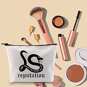 TOBGBE Song Lyrics Gift Album Music Zipper Pouch Bag Singer Fans Gift Album Inspired Makeup Bag Music Gifts (Look what bag)