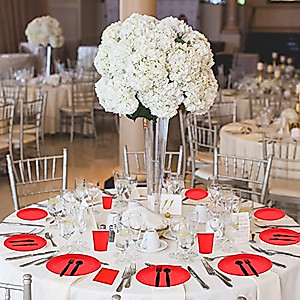 WANGDEFA 120 pcs red and black plates and napkins party supplies set black and red tableware for party red party supplies set black and red party for red birthday plates table decors