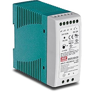TRENDnet 60 W Single Output Industrial DIN-Rail Power Supply, Universal AC Input, Extreme -20 to 70 °C (-4 to 158 °F) Operating Temp., Ti-M60204, Blue