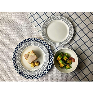 Bowla 12-Piece Melamine Dinnerware Set - Service for 4 (Bluegrass), BPA free and dishwasher safe