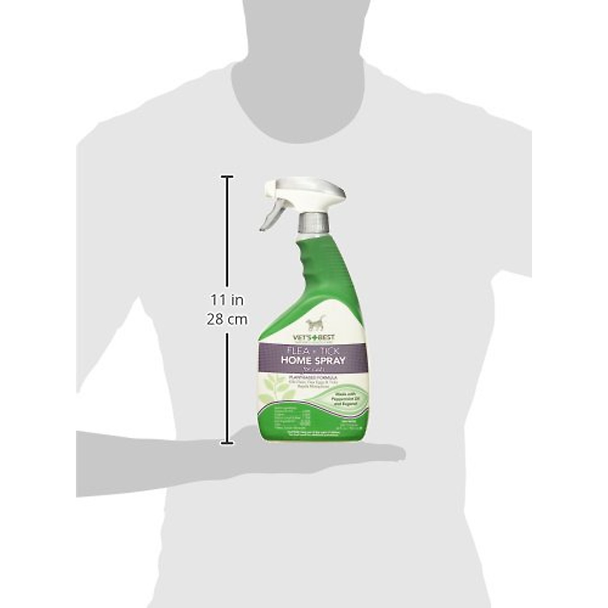 Vet's Best Flea and Tick Home Spray for Cats - Flea Treatment for Cats and Home - Plant-Based Formula - Certified Natural Oils - 32 oz