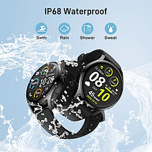 Smart Watch for Men Women Fitness: (Make/Answer Call) Bluetooth Smartwatch for Android iOS Phone Waterproof Sport Running Digital Watches Blood Pressure Heart Rate Monitor Sleep Tracker Step Counter