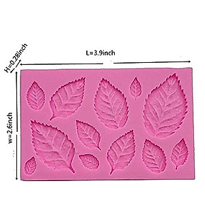 Leaf Mold Silicone Leaves Fondant Molds,Tree Leaves Mold for Cake Decoration,Maple Leaves Candy Mold,Cupcake Topper,Polymer Clay,Crafting,Chocolate,Resin Mold
