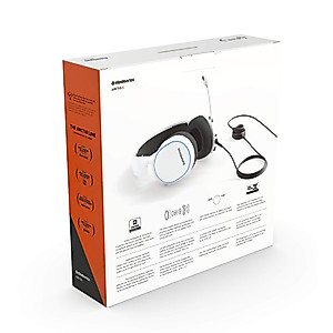 SteelSeries Arctis 5 (2019 Edition) RGB Illuminated Gaming Headset with DTS Headphone:X v2.0 Surround for PC and PlayStation 4 - White (Renewed)