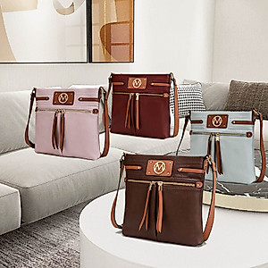 MKF Collection Crossbody Bags for Women Purses, Ladies Medium Over the Shoulder Side Messenger Bag By Mia K