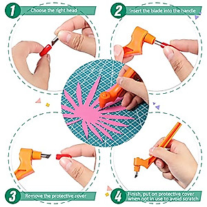 25 Pieces Craft Cutting Tools 5 Craft Knife 15 360-degree Rotating Blade Craft Knife 15 30 45 Degree with Cutting Mat 4 Weeding Tool Art Cutter Paper Craft Cutting Tools for DIY Craft Stencil Supplies