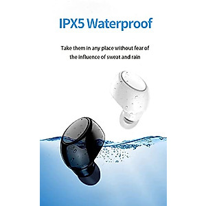 XBAKE Single Bluetooth Earbud, Mini Invisible Wireless Headset, Smallest in-Ear Headphone, Sports Earpiece with Mic, 8 Hrs Playtime, for Car Vehicle Business, Waterproof Earphone for Android iPhone